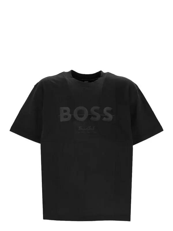BOSS Logo-print Crew-neck T-shirt - Black