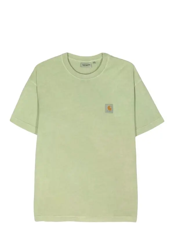 Carhartt Work In Progress Nelson Garment-dyed Logo-patch T-shirt - Green