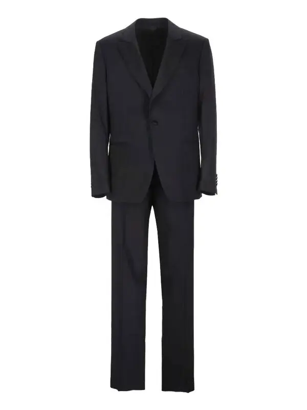 LARDINI Peak-lapel Single-breasted Suit - Blue