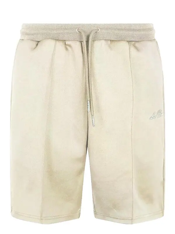 LES DEUX Logo-embroidered Drawstring Shorts - Neutrals