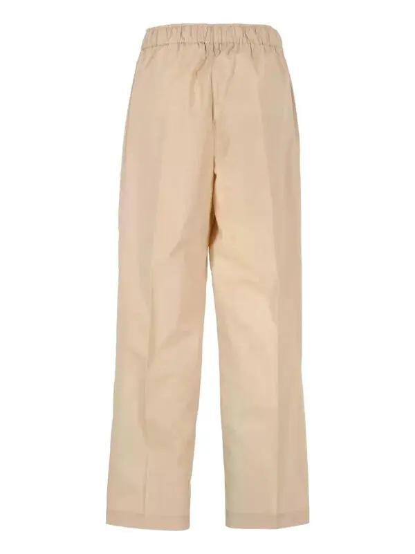 EMMA E GAIA Sand Beige Cotton Drawstring Trousers - Neutrals