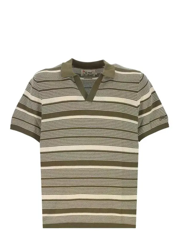 MC2 SAINT BARTH Striped Cotton T-shirt - Green