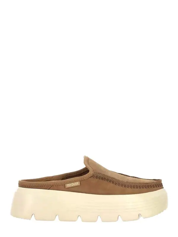 HEY DUDE Austin Platform Slip-on Loafers - Brown