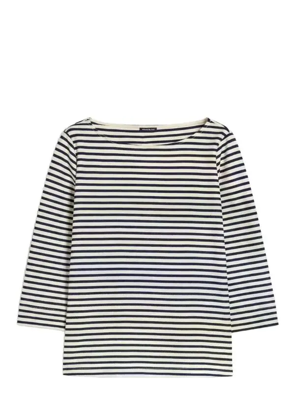 PENNYBLACK Striped Boat-neck T-shirt - Blue