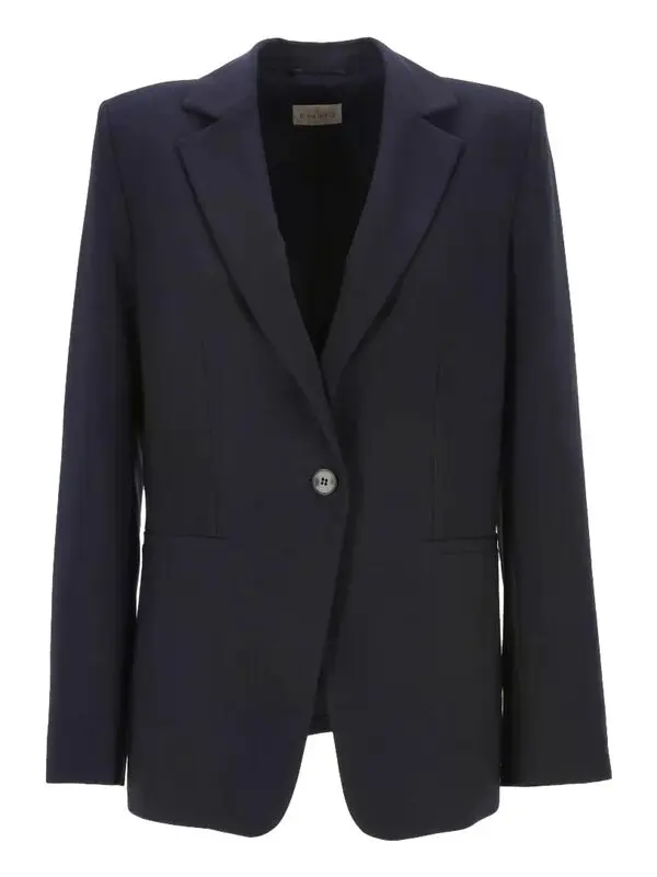 Marella Single-breasted Lapel-neckline Jacket - Blue