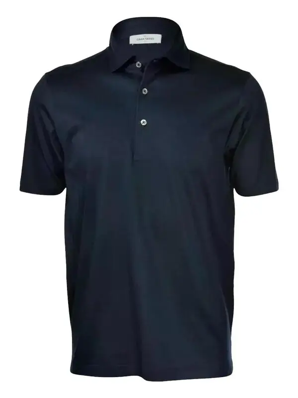 GRAN SASSO Short-sleeve Polo Shirt - Blue