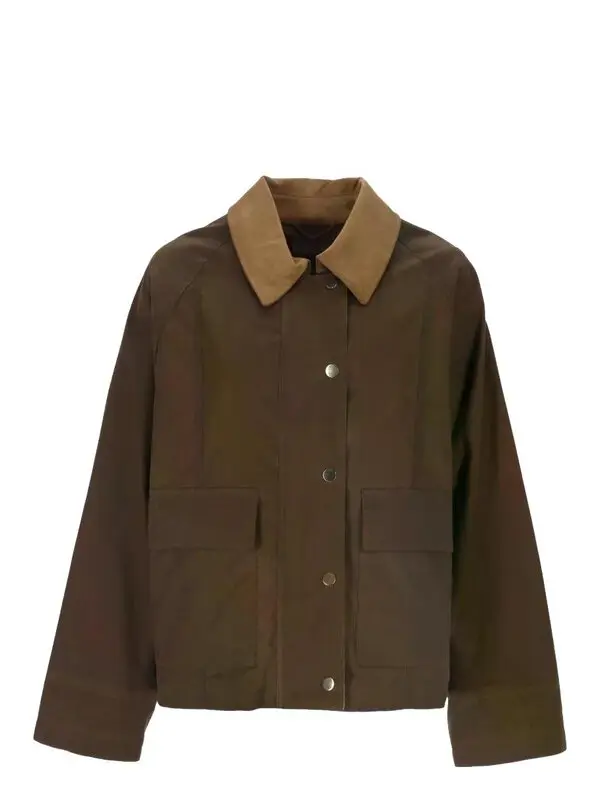 Marella Waxed-finish Jacket - Brown