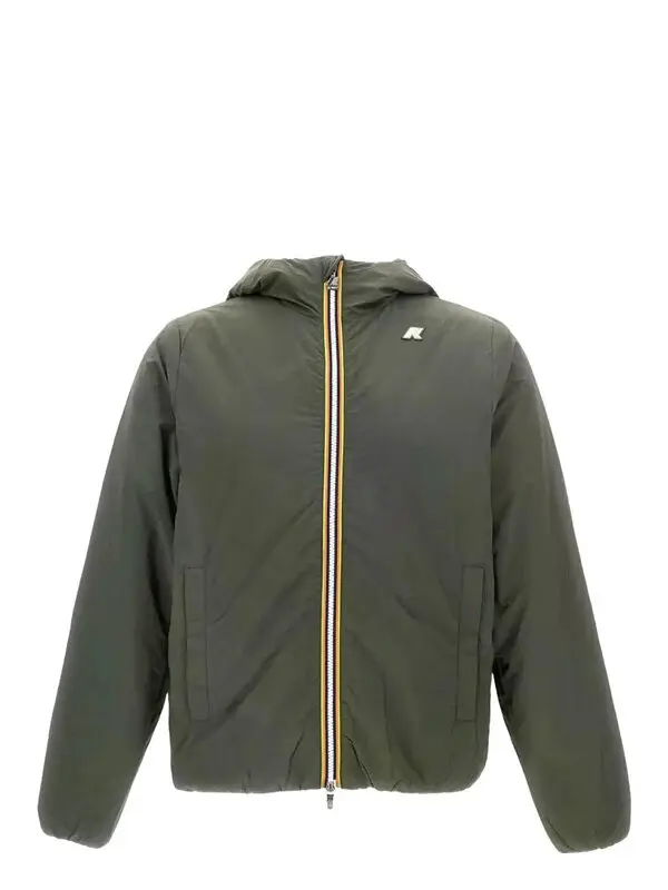 K-WAY Logo-patch Hooded Jacket - Green