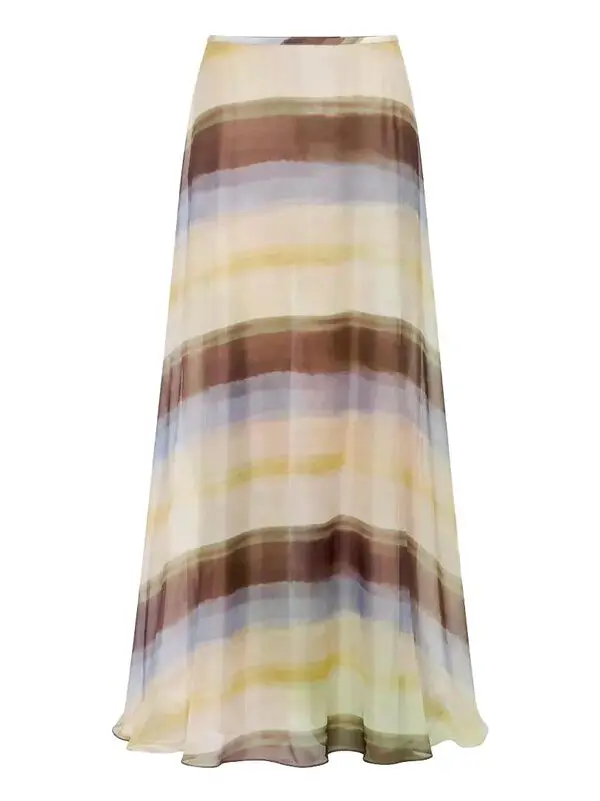 JBQ Kiera Stripe Maxi Skirt - Neutrals