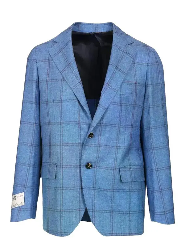 AL DUCA D’AOSTA 1902 Loro Piana Window Pane-check Jacket - Blue