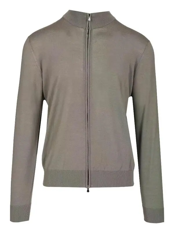 AL DUCA D’AOSTA 1902 Zip-up Knitted Cardigan - Grey