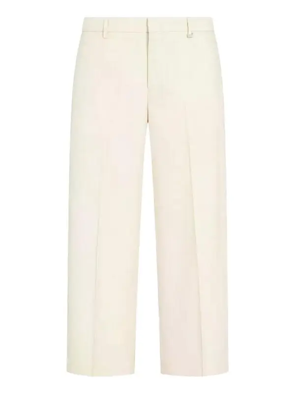 PT TORINO Pressed-crease Straight-leg Trousers - Neutrals