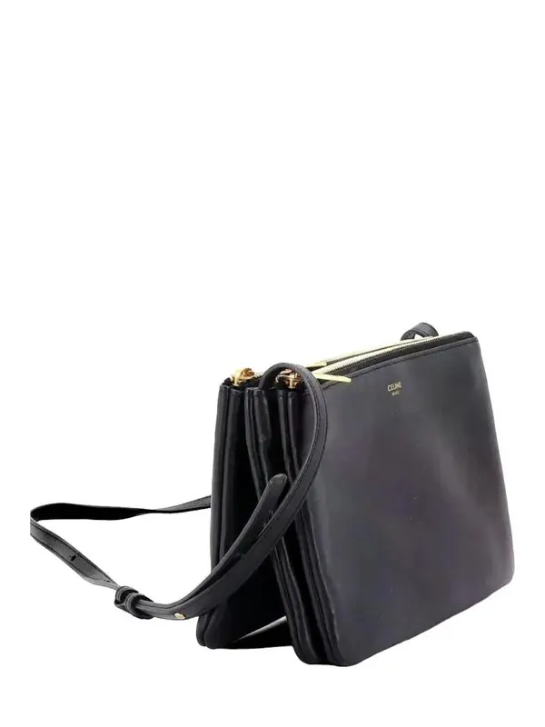 Celine Trio Leather Small Crossbody Bag - Black