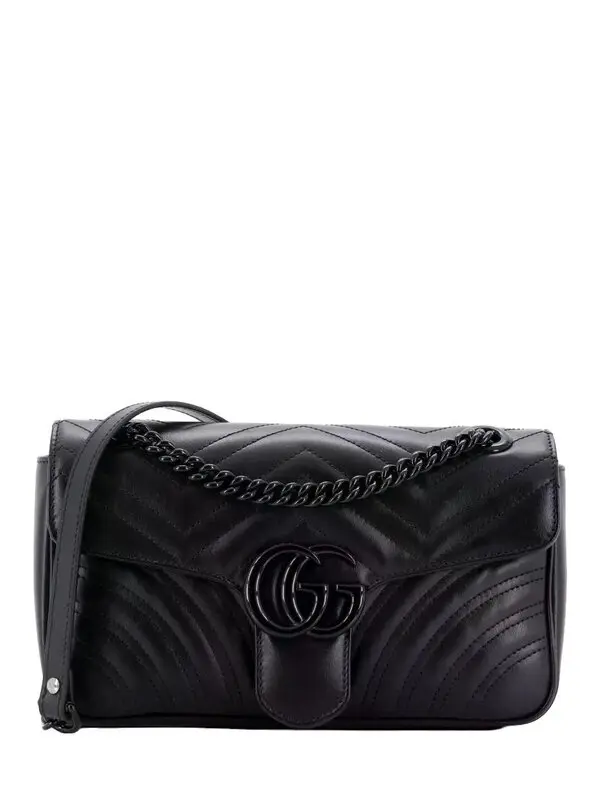 Gucci Gg Marmont Matelassé Leather Shoulder Bag - Black