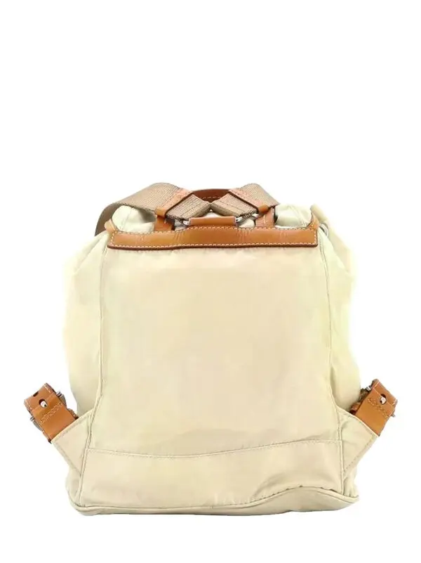 Prada Tessuto Double Pocket Backpack - Neutrals