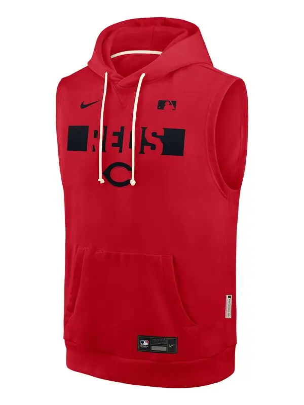 Nike Cincinnati Reds Authentic Collection Standard Issue Sleeveless Pullover Hoodie - Red