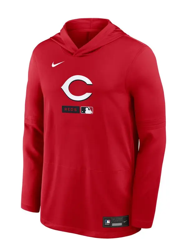 Nike Cincinnati Reds Dri-fit Hooded Top - Red