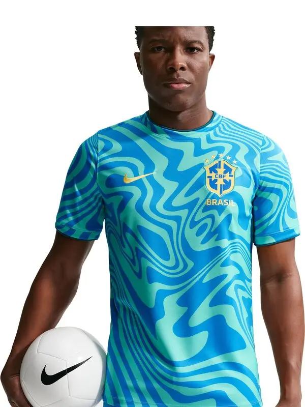 Nike Brazil Academy Pro Dri-fit Soccer Pre-match Short-sleeve Top - Green