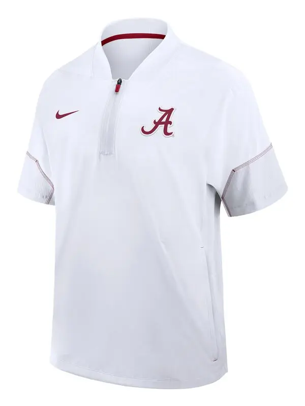 Nike Alabama Sideline Coach Short-sleeve Jacket - White