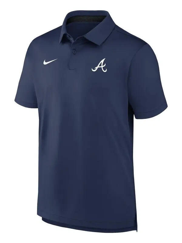 Nike Atlanta Braves Tour Dri-fit Mlb Polo - Blue
