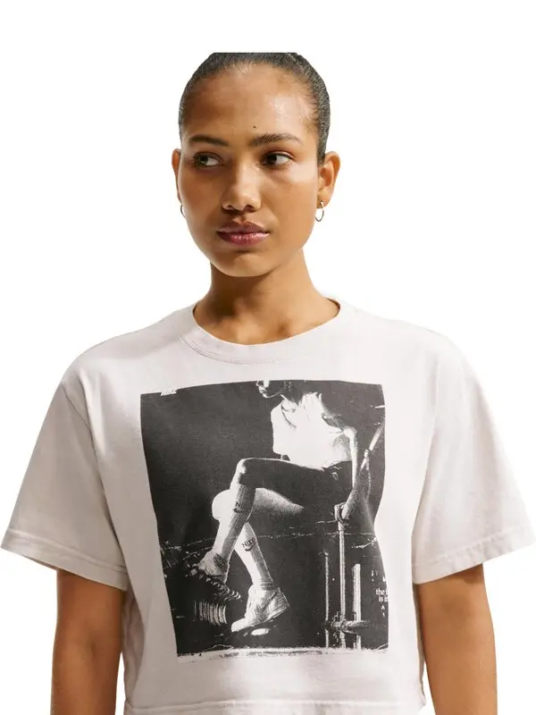 Nike Photo Graphic Cropped T-shirt - Grey