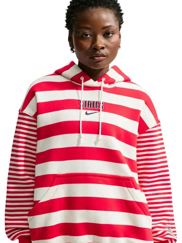 Nike Usmnt Phoenix Fleece Oversized Pullover Hoodie - White