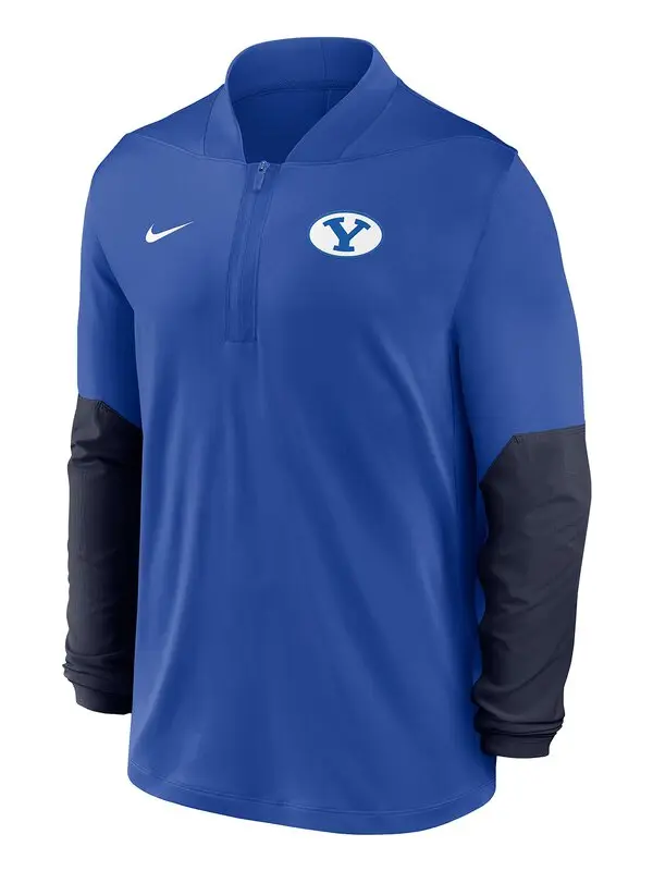 Nike Brigham Young University Cougars Dri-fit Half-zip Top - Blue