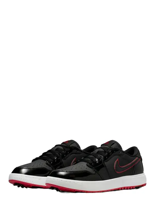 JORDAN 1 Low G Spiked Patent Leather Sneakers - Black
