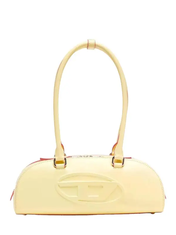 DIESEL® 1dr Dome Elongated Bowling Bag In Leather - Yellow