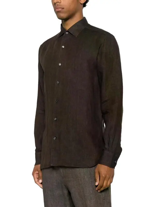 Zegna Linen Shirt - Brown