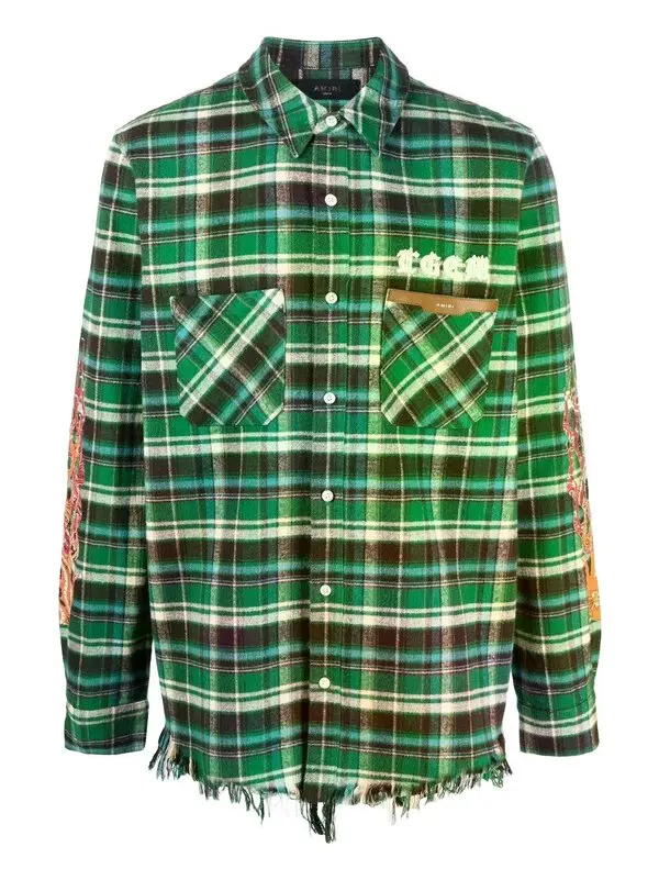 Amiri X The Great City Workshop Checked Shirt - Green