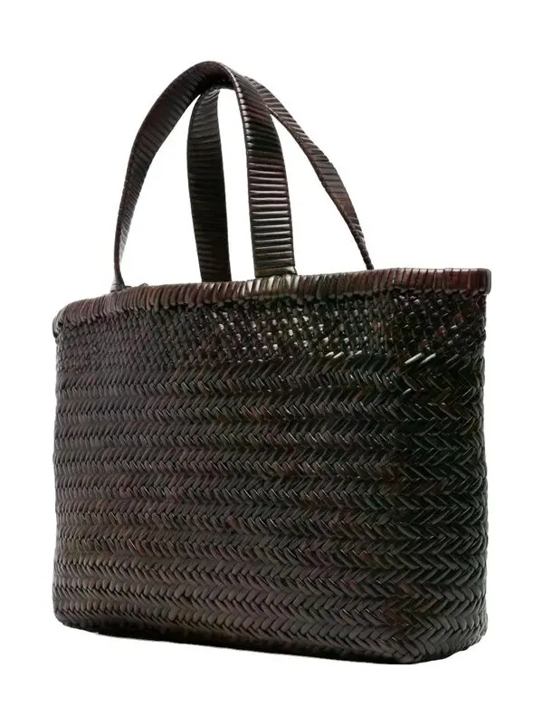 Manebí Woven Leather Tote Bag - Brown