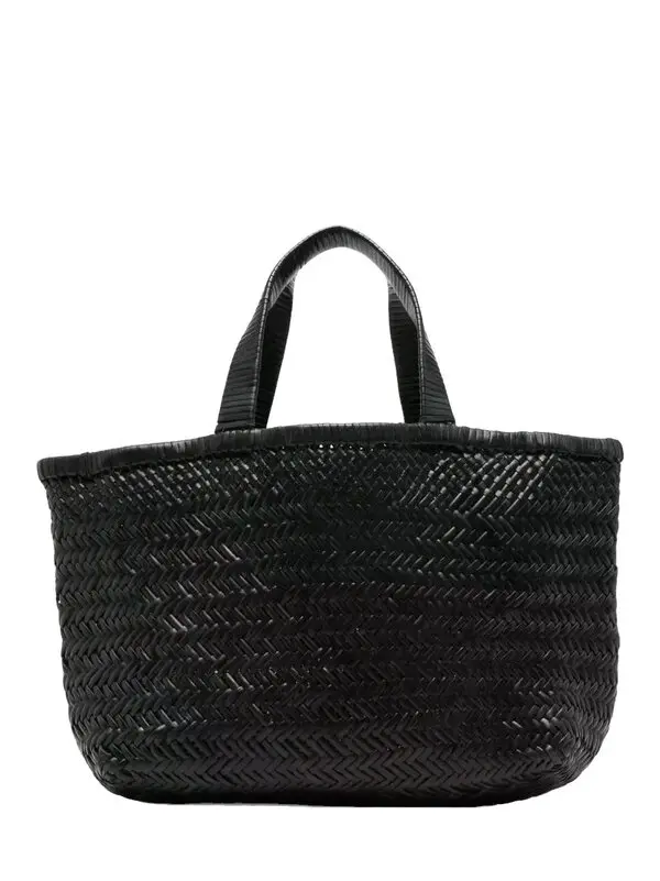 Manebí Woven Leather Tote Bag - Black