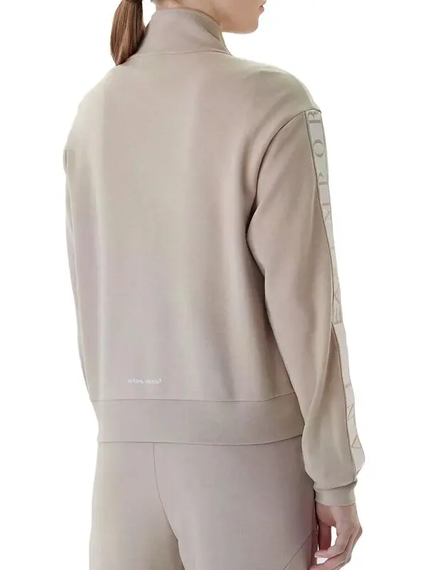 EA7 Logo Print Zip Sweatshirt - Neutrals