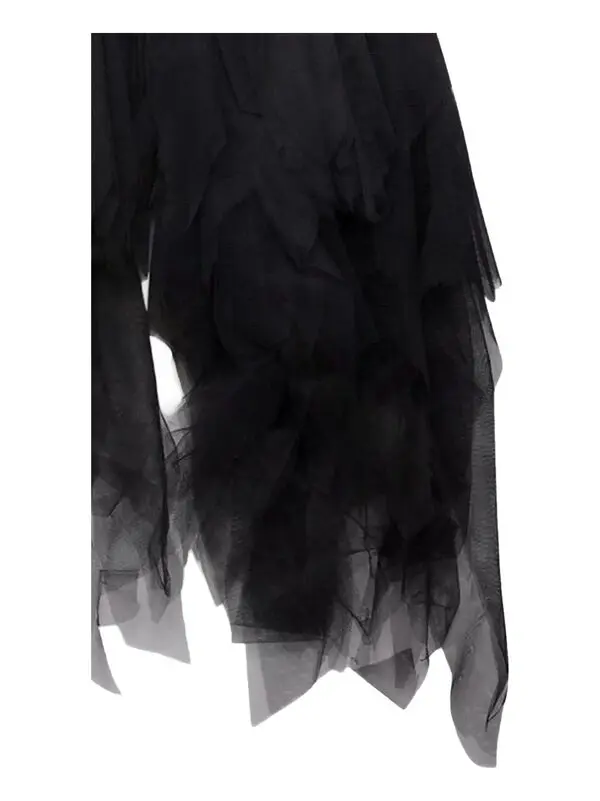 Matieres Fecales Layered Tulle Strapless Top - Black