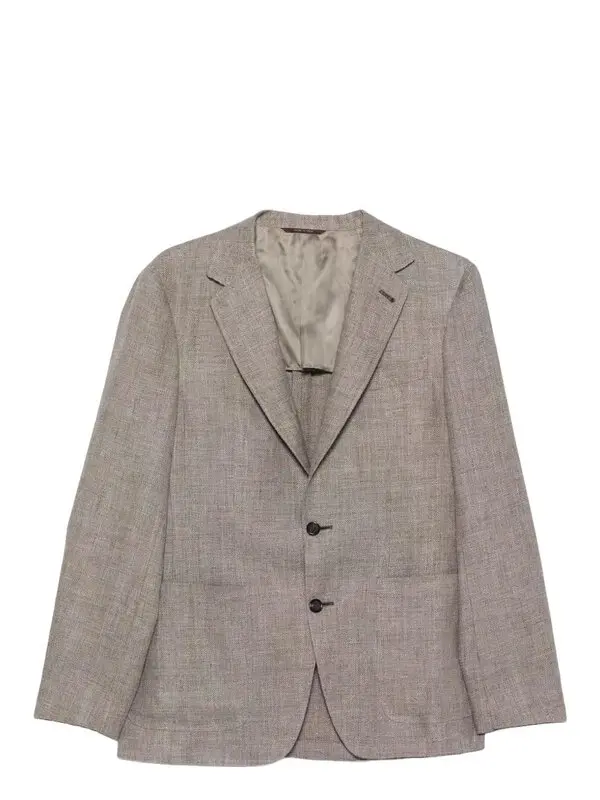 Canali Notched-lapel Single-breasted Blazer - Neutrals
