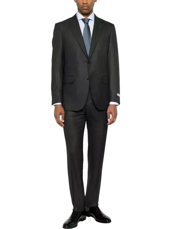 Canali Single-breasted Wool Suit - Grey