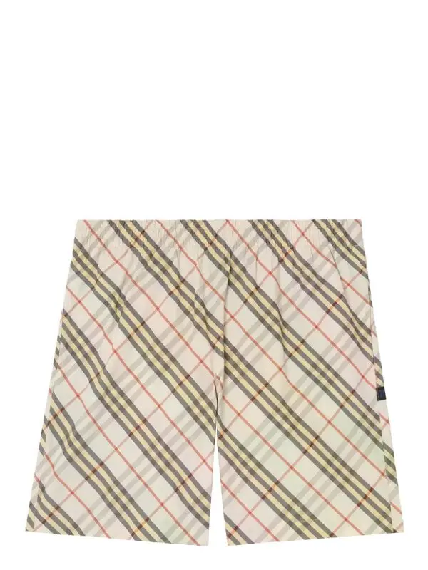 Burberry Check Swim Shorts - Neutrals