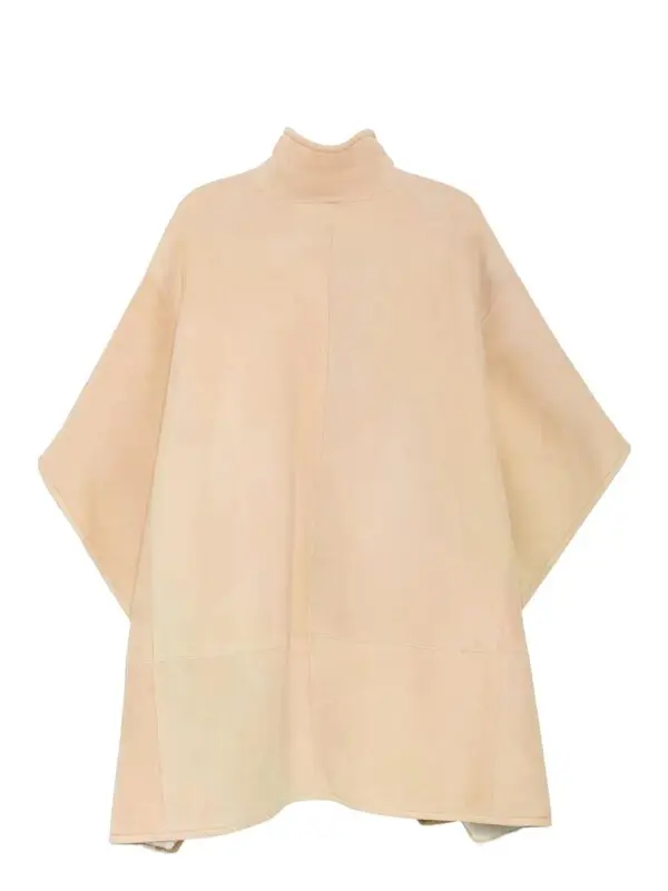 JAMES PERSE Suede Shearling Poncho - Neutrals