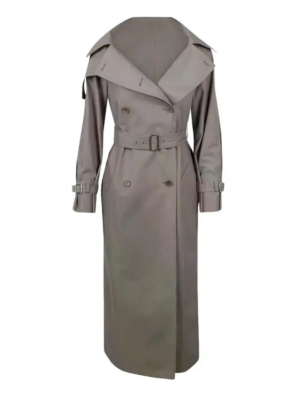 Max Mara Pancia Belted Double-breasted Trench Coat - Grey