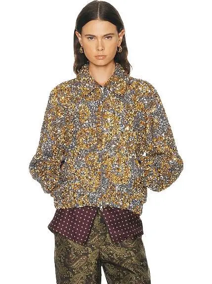 Dries Van Noten Vinnia Sequined Jacket - Silver