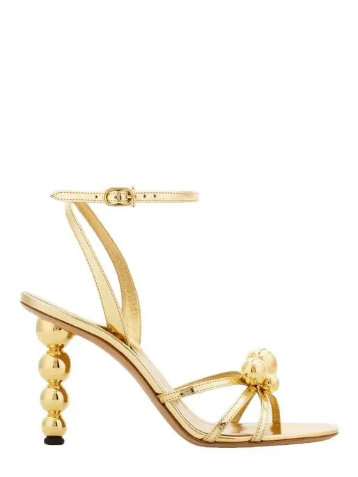 FERRAGAMO Spherical Heel Sandals - Gold