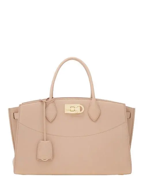 FERRAGAMO Soft Studio Bag - Pink