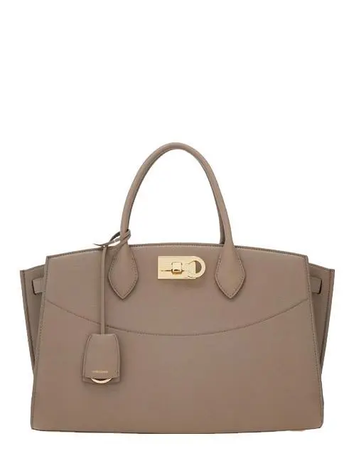 FERRAGAMO Soft Studio Bag - Red