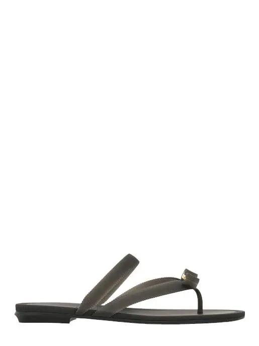 FERRAGAMO Vara Bow Jelly Thong Sandal - Black