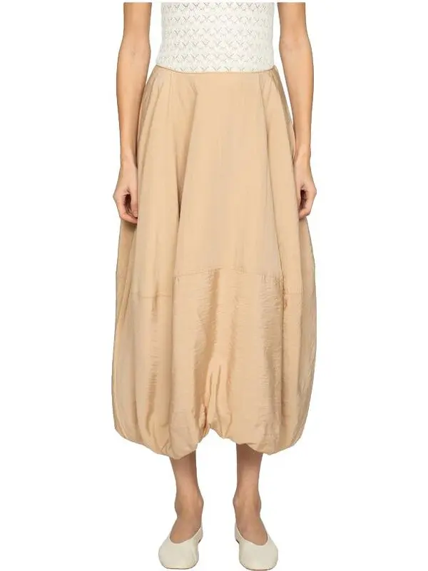 Sea Lisette Bubble Hem Midi Skirt - Yellow / Neutral