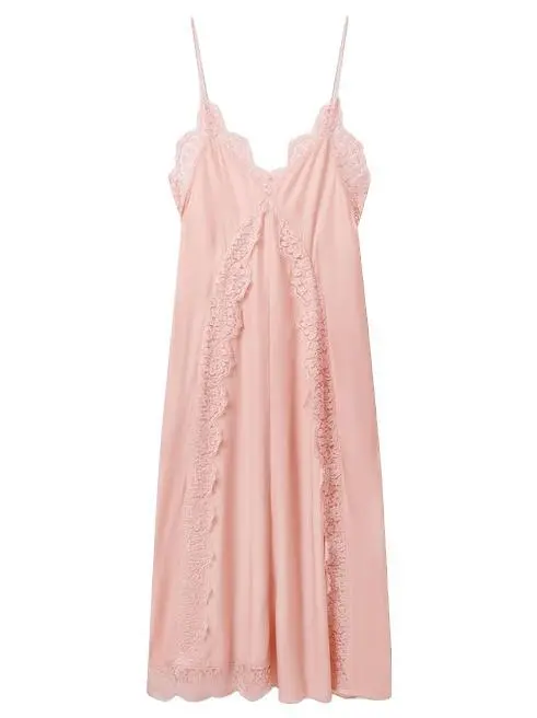 Stella McCartney Lace-trimmed Midi Dress - Pink