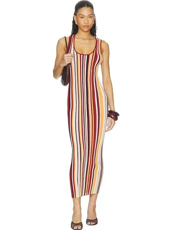 Ronny Kobo Kerry Knit Midi Dress - Rust Multi