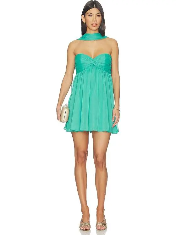 Katie May Lee Dress With Scarf - Deep Jade