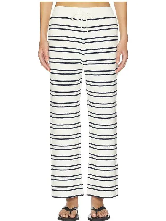NEGATIVE UNDERWEAR Waffle Knit Cropped Pant - Sailor
